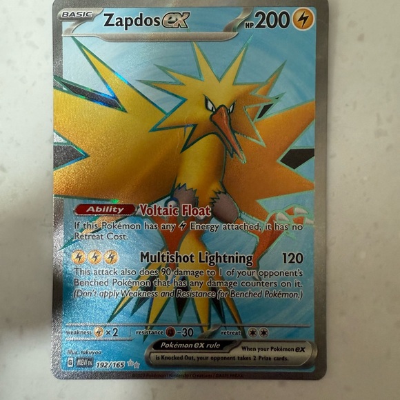 Pokemon | Toys | Pokemon Zapdos Ex Trading Card Yellow And Blue | Poshmark